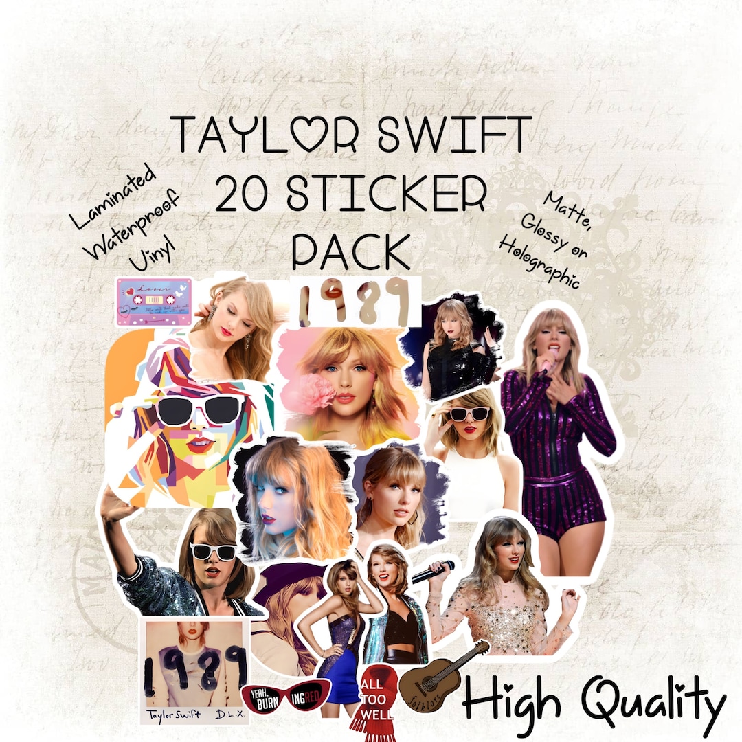 Taylor Swift Sticker Pack 20 Laminated High Quality Stickers - Etsy