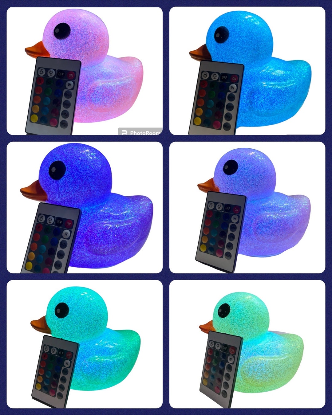 NEW Pastel Glitter Series LED Light up Giant Rubber Duck-6 Inch ...