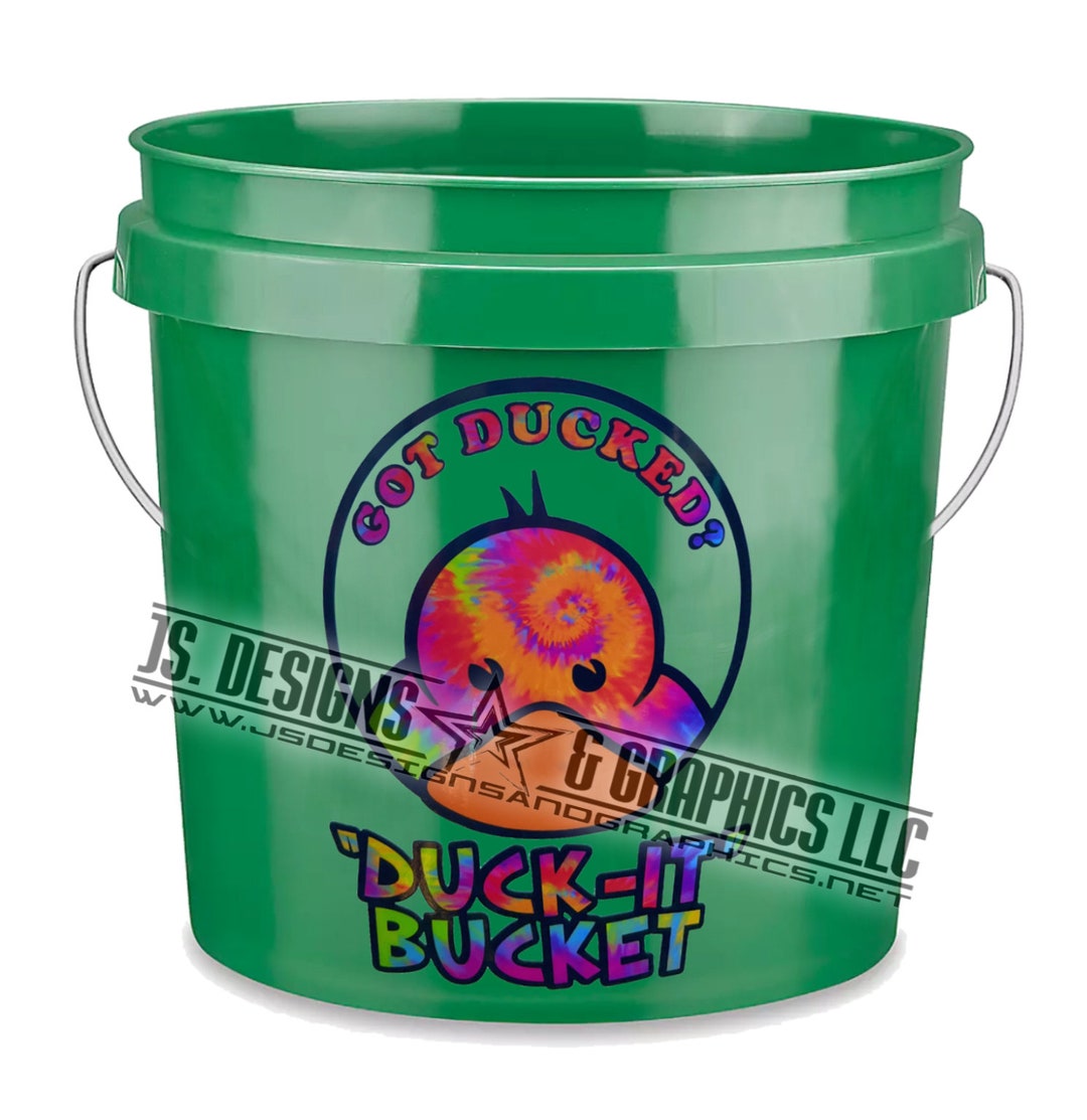 CUSTOMIZABLE the MINI GREEN Tie-dye duck-it Bucket-30 Pre-tagged Ducks ...