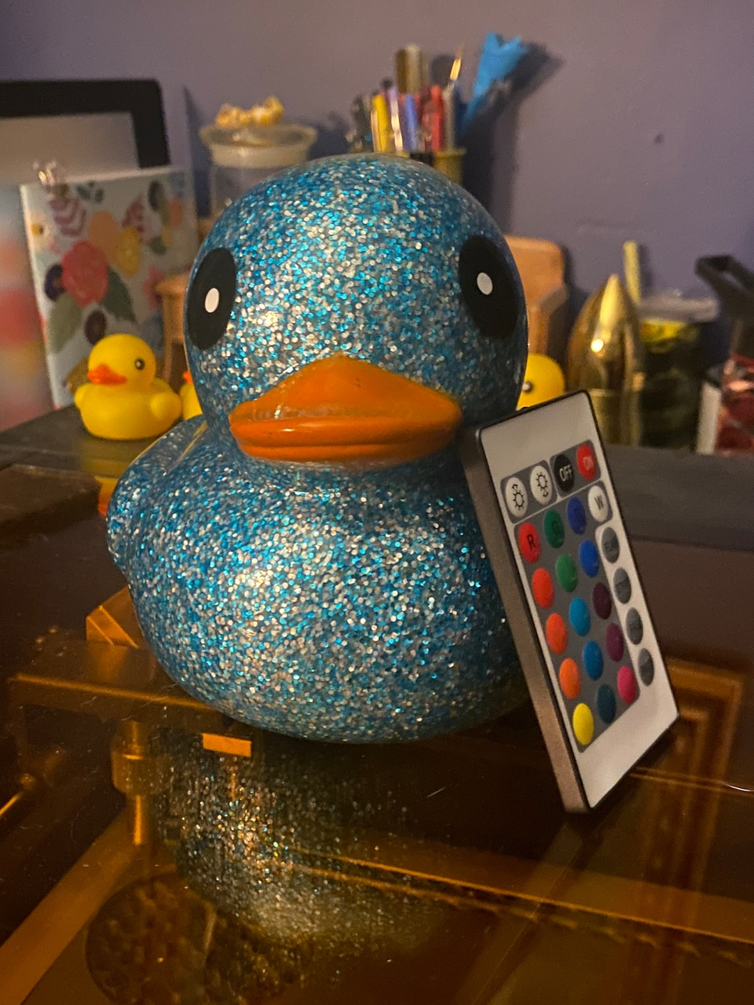 LED Light up Giant Rubber Duck-glitter Series-7 Inch-batteries - Etsy