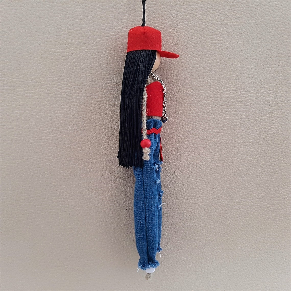 Macrame Doll, Small Wall Art, Hanging Yarn Decoration, Modern Macrame ...