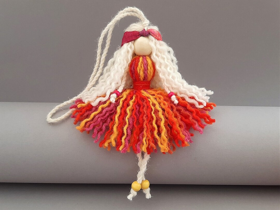 Macrame Doll Small Wall Decor Macrame Ornament Hanging Yarn - Etsy