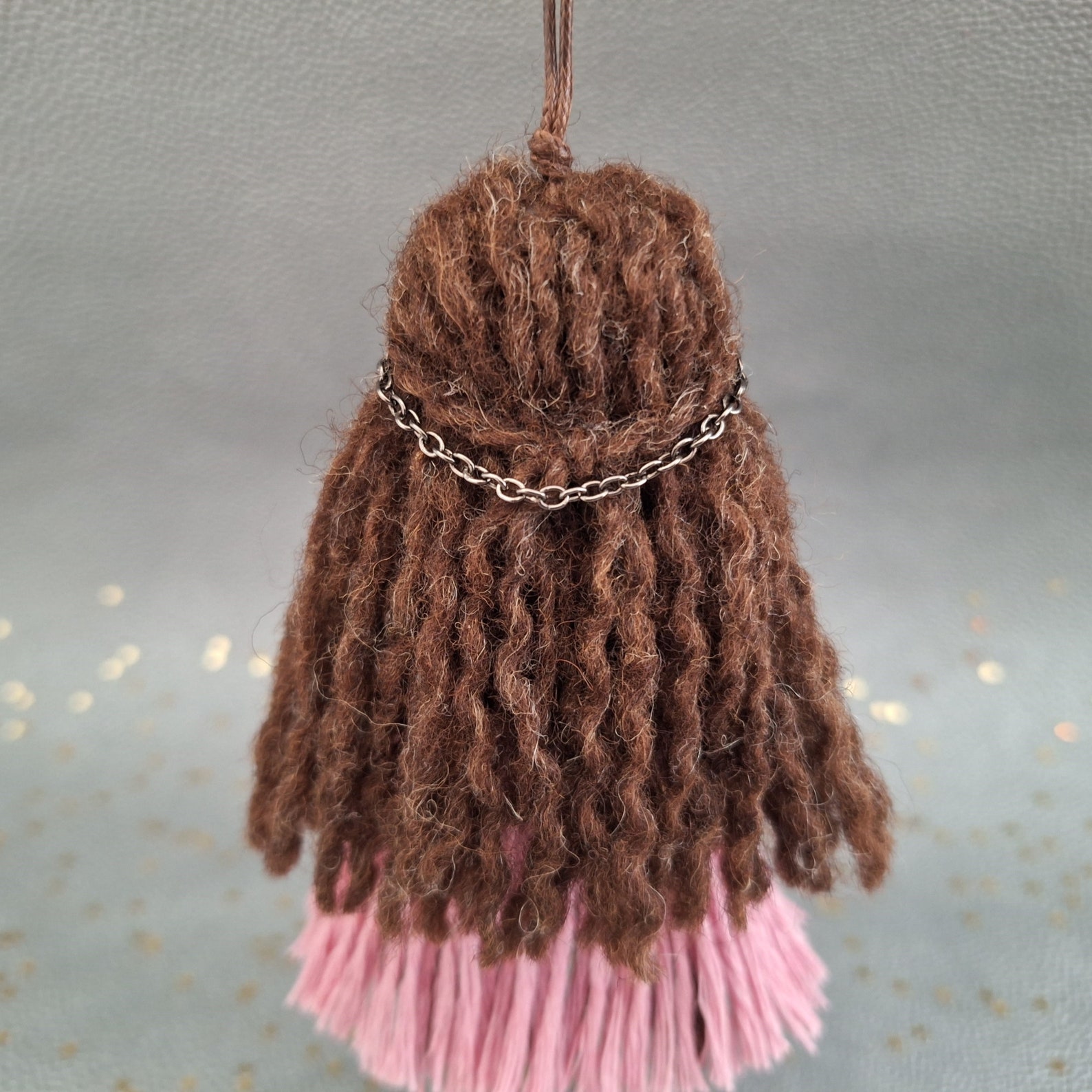 African American Macrame Doll, Black Fairy Doll, Yarn Doll, Small Boho ...
