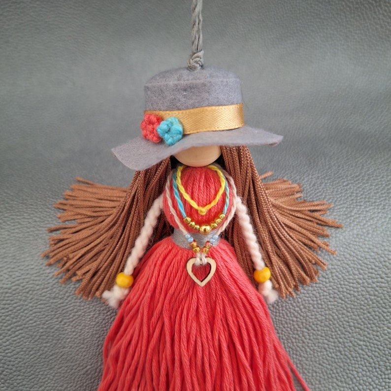 Macrame Doll, Handmade Hanging Yarn Doll, Small Bohemian Fairy Doll - Etsy
