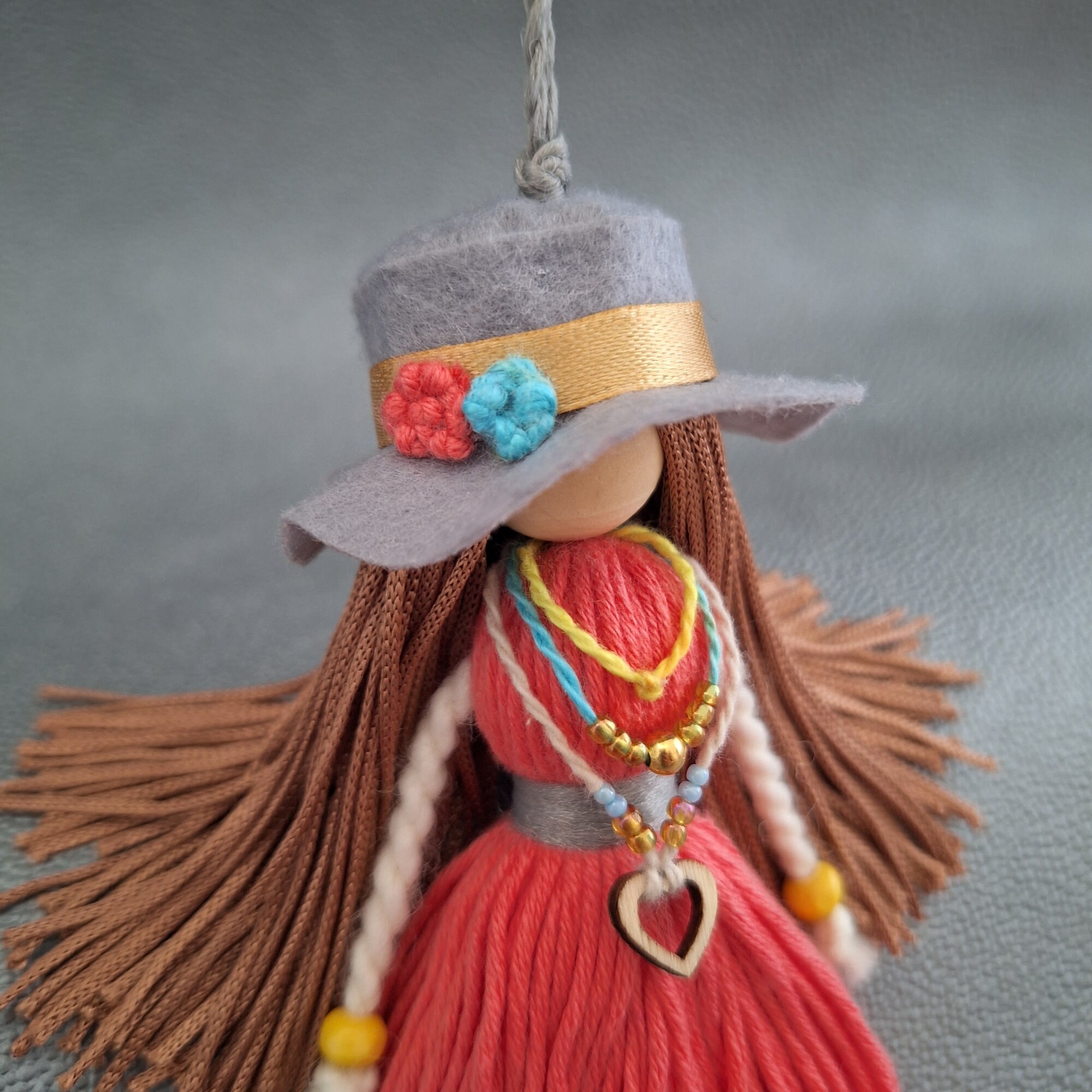 Macrame Doll, Handmade Hanging Yarn Doll, Small Bohemian Fairy Doll - Etsy