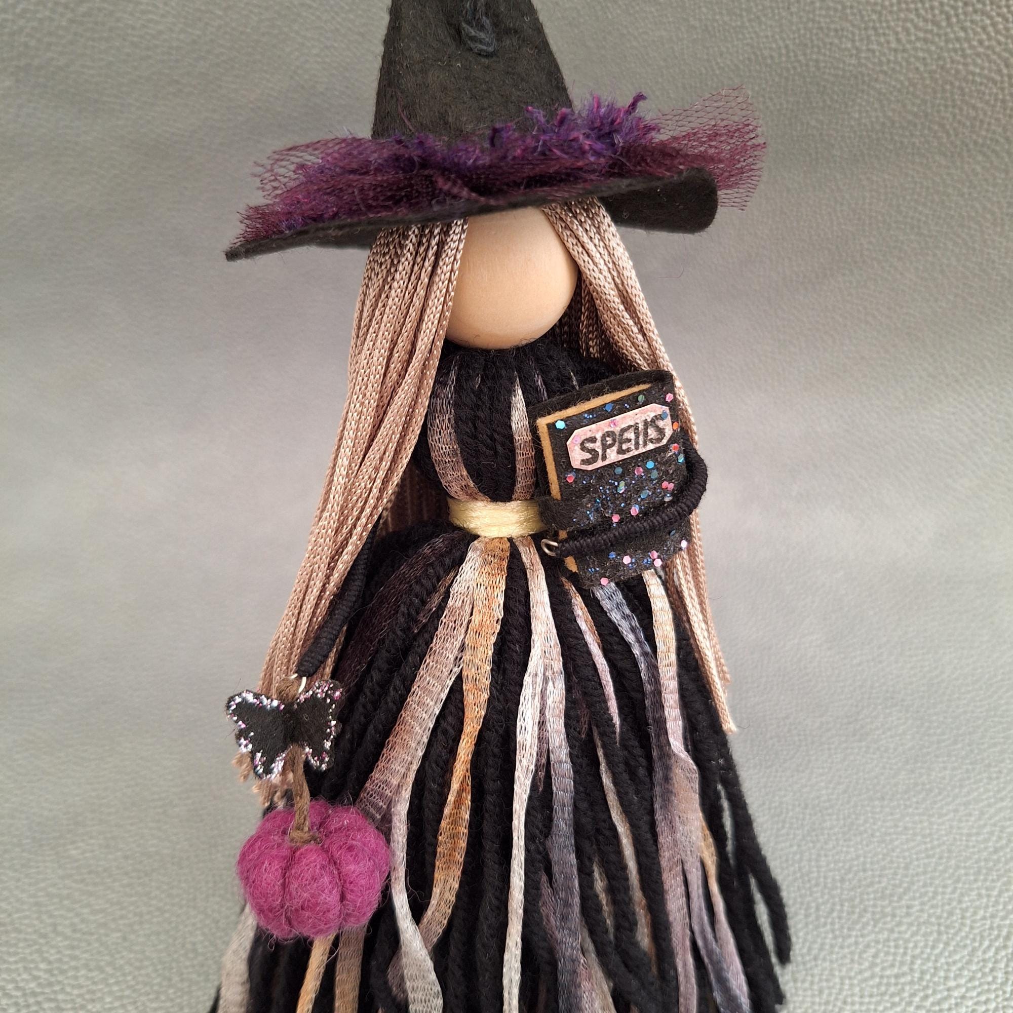 Hanging Witch Doll for Halloween Decoration, Kitchen Witch With Mini ...