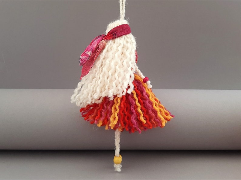 Macrame Doll Small Wall Decor Macrame Ornament Hanging Yarn - Etsy