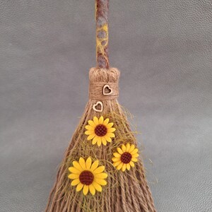 Hanging Decorative Broom for Autumn Decor Handmade of Jute 14'' - Etsy