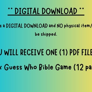 Guess Who Bible Game Bible Character Trivia Game Printable Bible Games ...