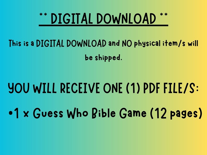 Guess Who Bible Game Bible Character Trivia Game Printable Bible Games ...