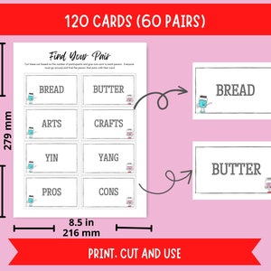 Find Your Pair Game | Printable Office Ice Breaker Game | Work Games ...