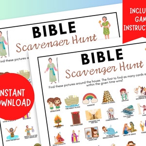 Bible Scavenger Hunt Game Bible Study Group Party Game Church Games ...