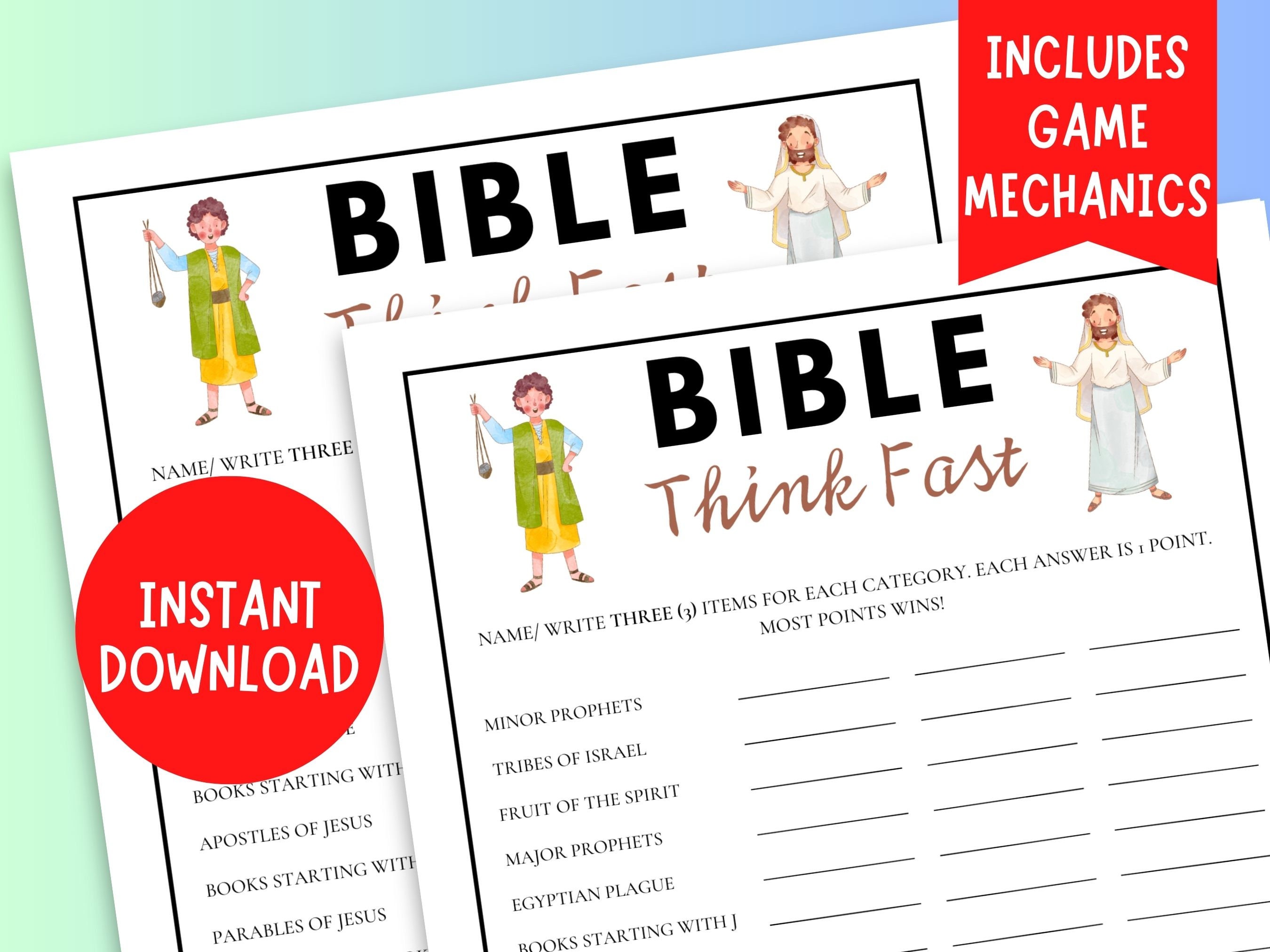 Think Fast Christian Bible Game | Family Bible Game | Fun Quick ...