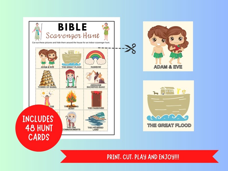 Bible Scavenger Hunt Game | Bible Study Group Party Game | Church Games ...