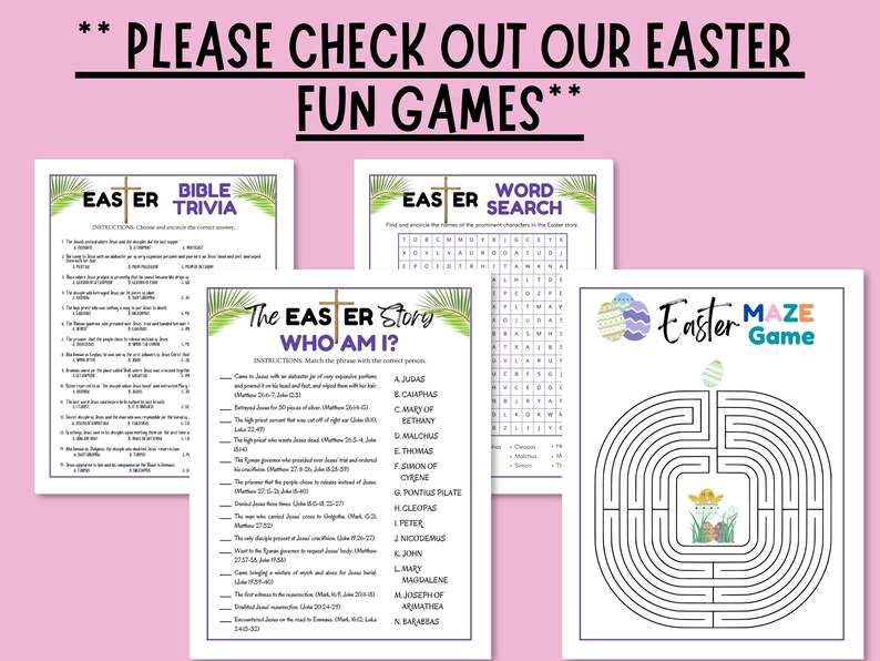 Easter Word Scramble Game Printable Easter Game Printable Easter ...