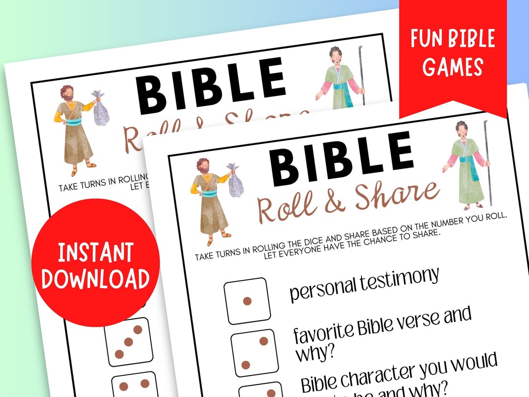 Roll and Share Christian Bible Game | Family Bible Game | Bible Study ...