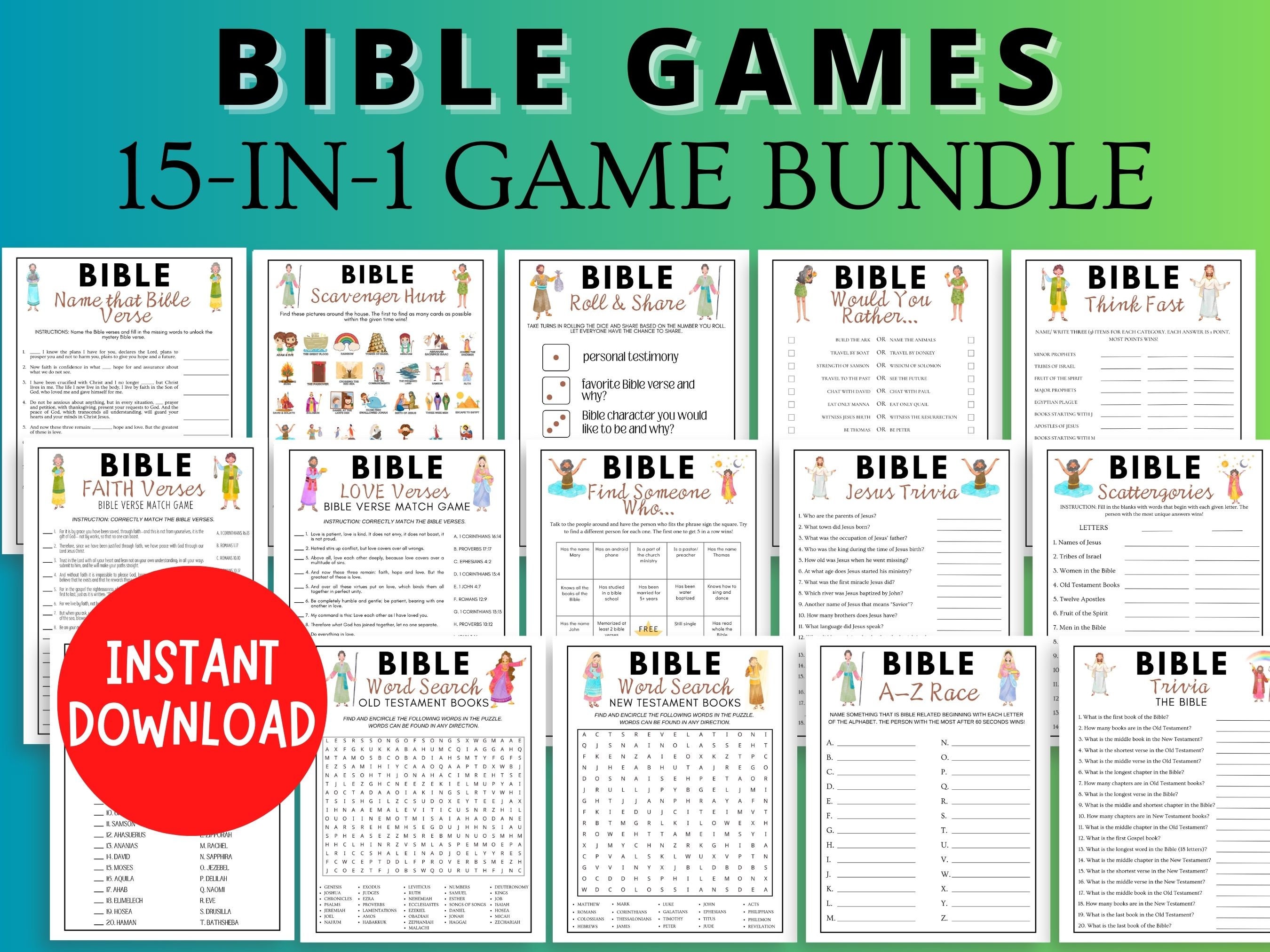 Who Said It Bible Game Bible Character Trivia Game Printable Bible ...