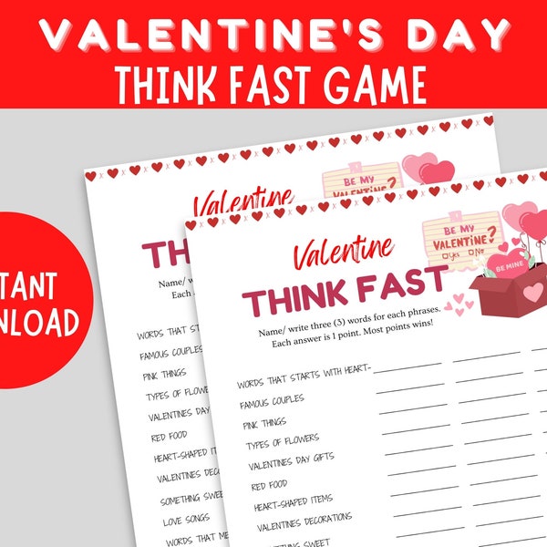 Think Fast Game - Etsy