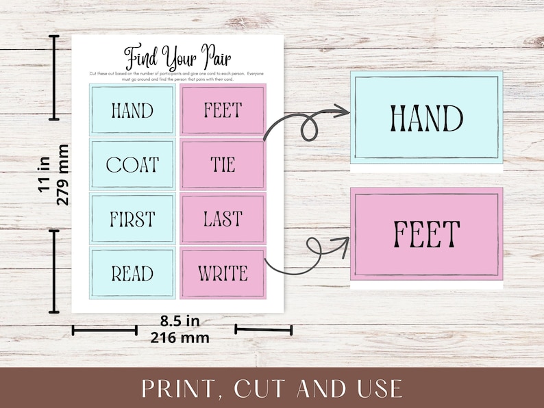 Find Your Pair Game | Printable Office Ice Breaker Game | Work Games ...