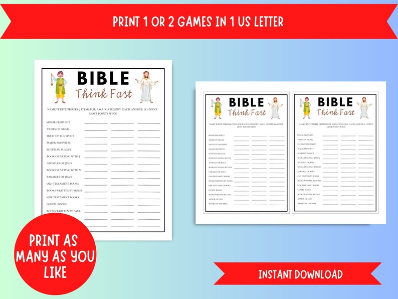 Think Fast Christian Bible Game | Family Bible Game | Fun Quick ...