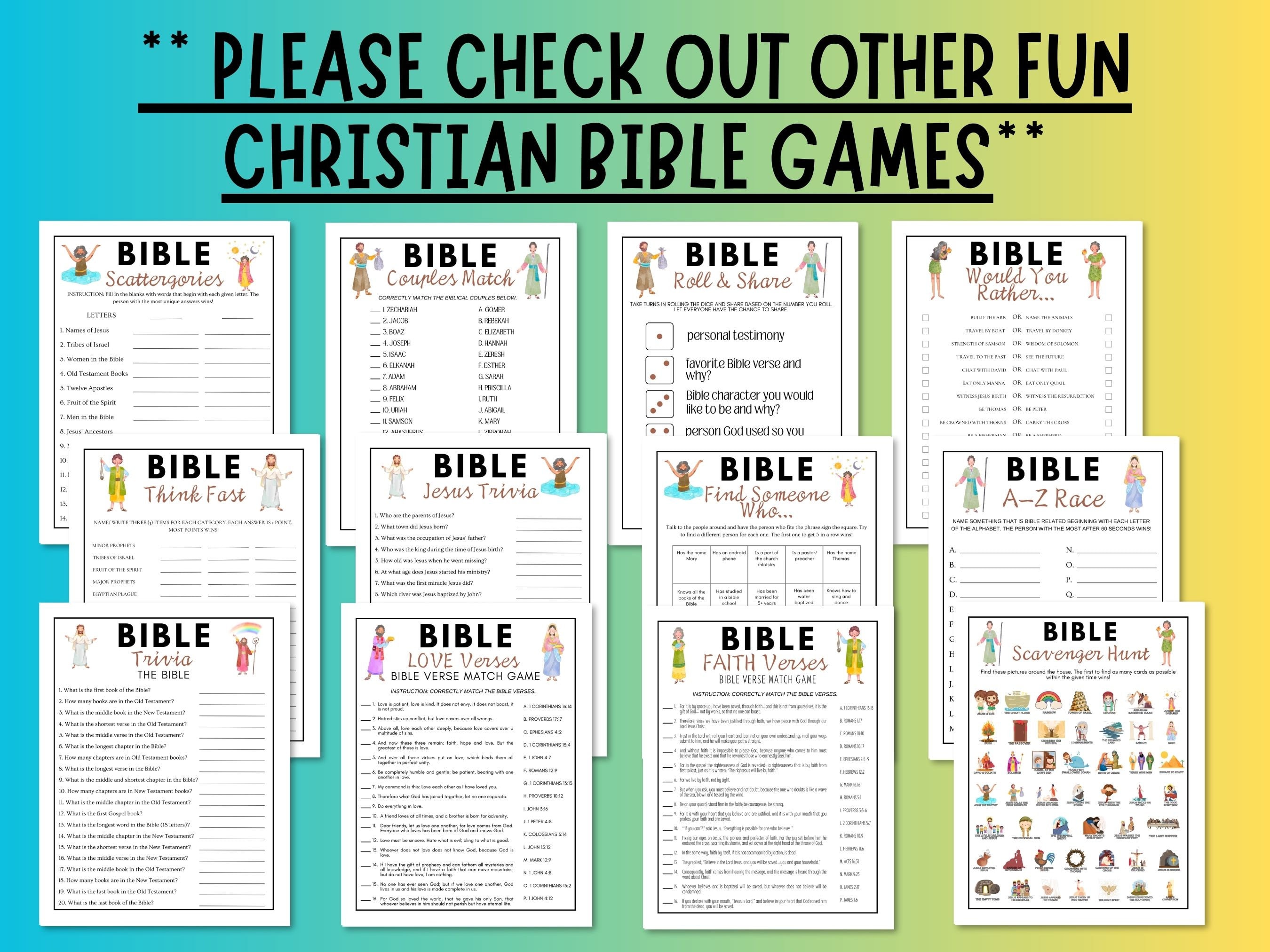 Guess Who Bible Game Bible Character Trivia Game Printable Bible Games ...