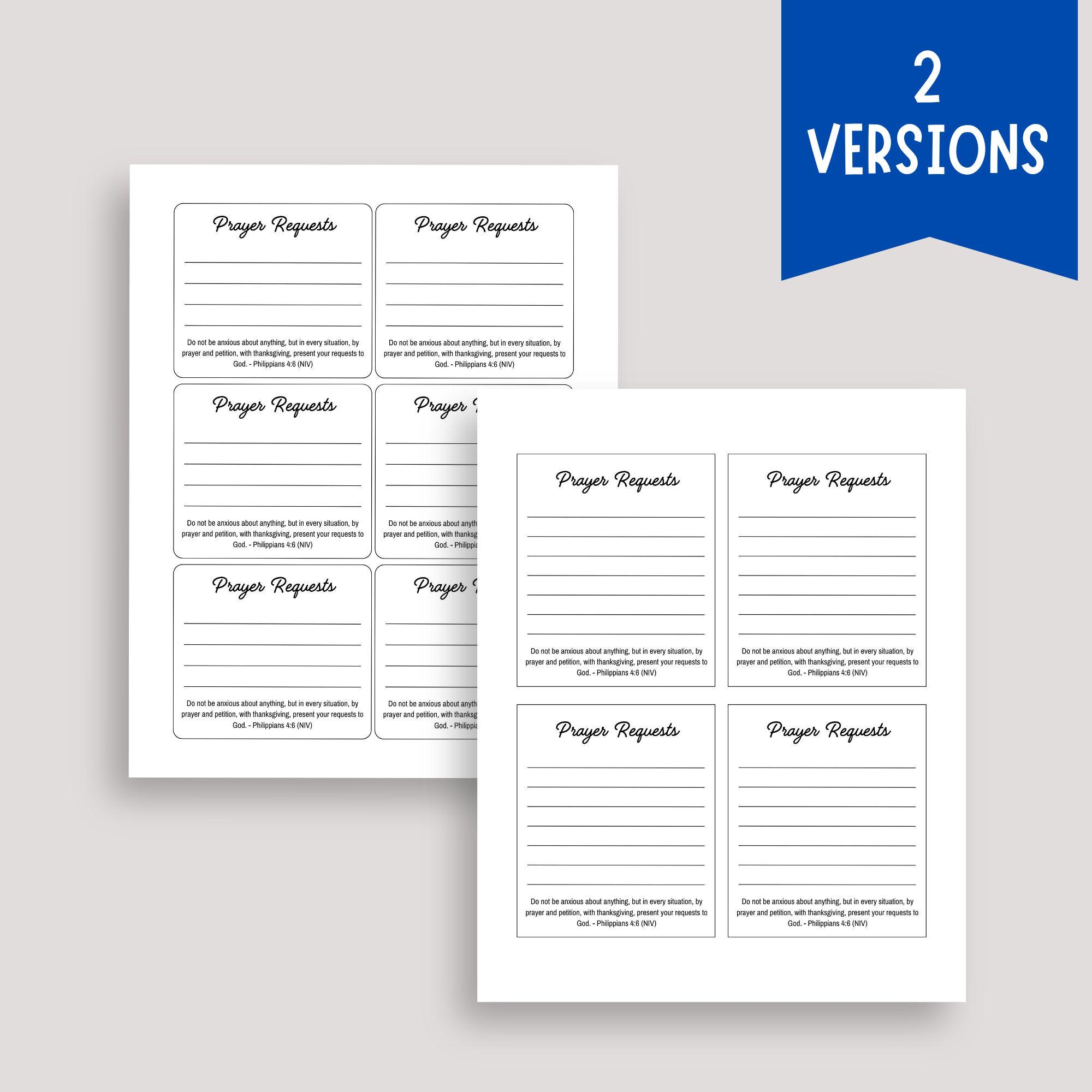 Prayer Request Card Printable | Prayer Card Template | Church Prayer ...