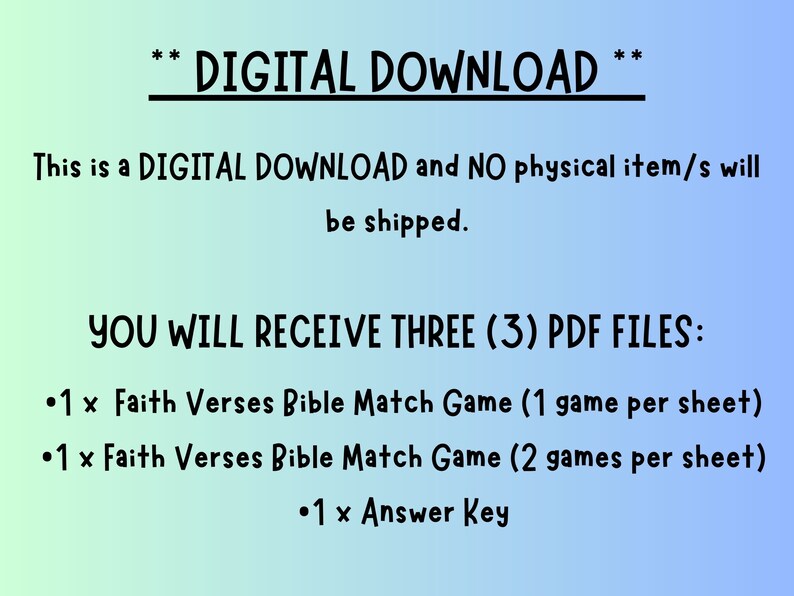 Faith Bible Verses Match Game | Bible Verses Quiz | Bible Verses About ...