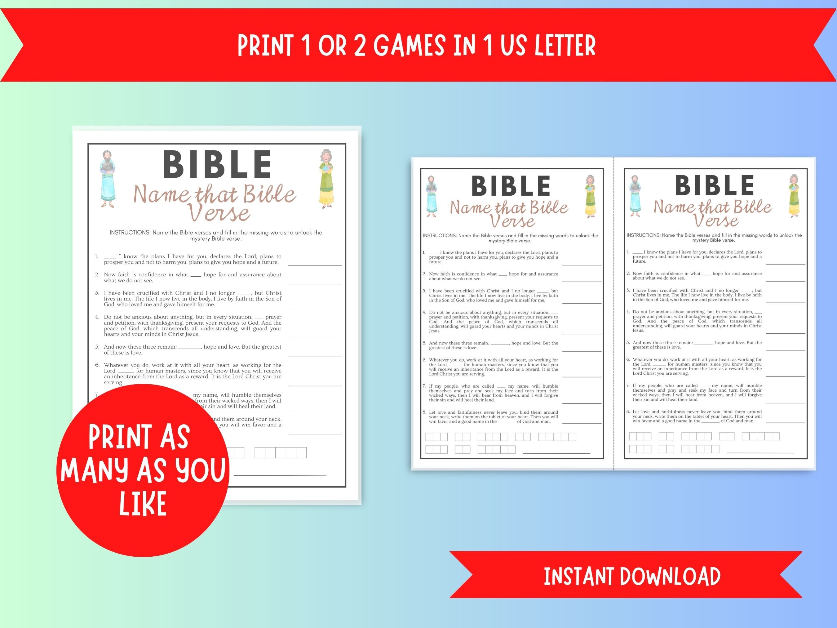 Name That Bible Verse Game | Bible Verse Game | Printable Bible Games ...