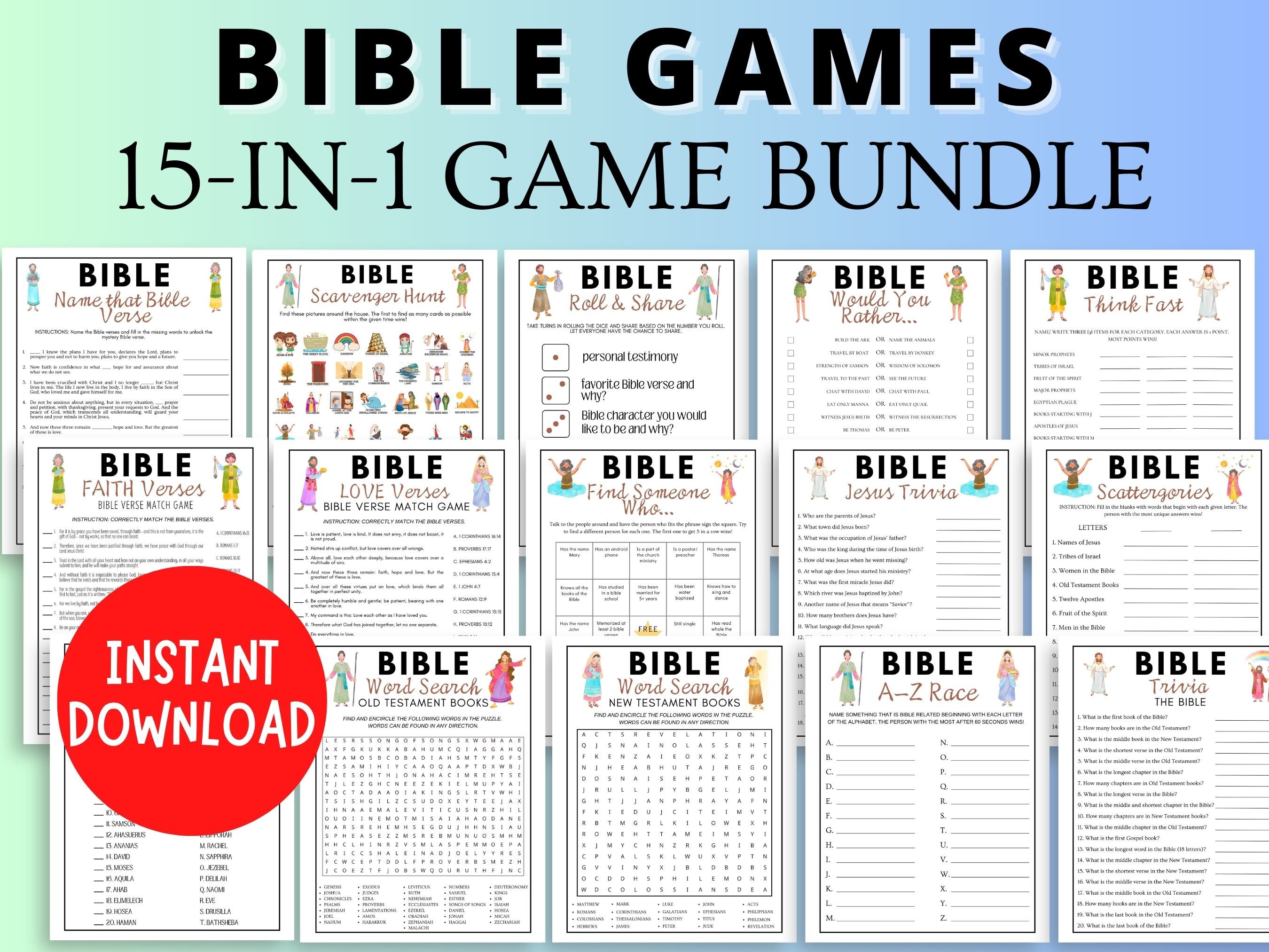 Think Fast Bible Trivia Game | Bible Trivia Games | Printable Bible ...