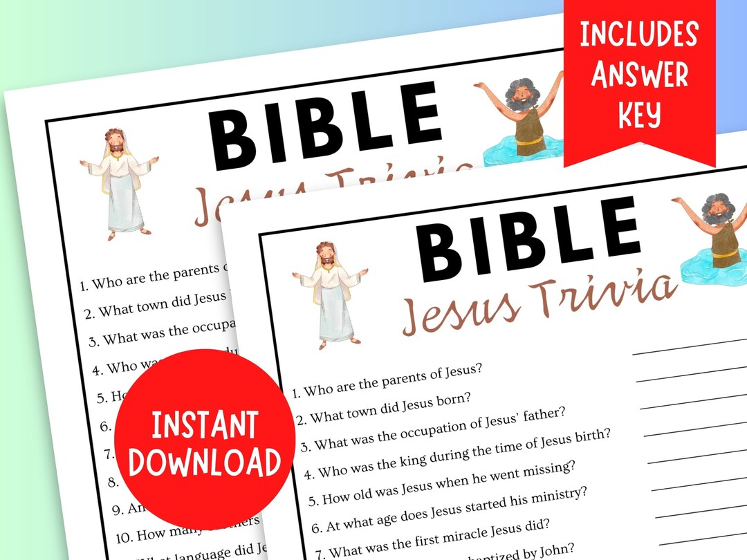 Jesus Trivia Bible Game Bible Study Group Party Game Bible Games for ...