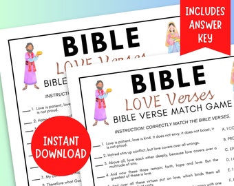 Love Bible Verses Match Game Bible Verses Quiz Bible Verses About Love ...