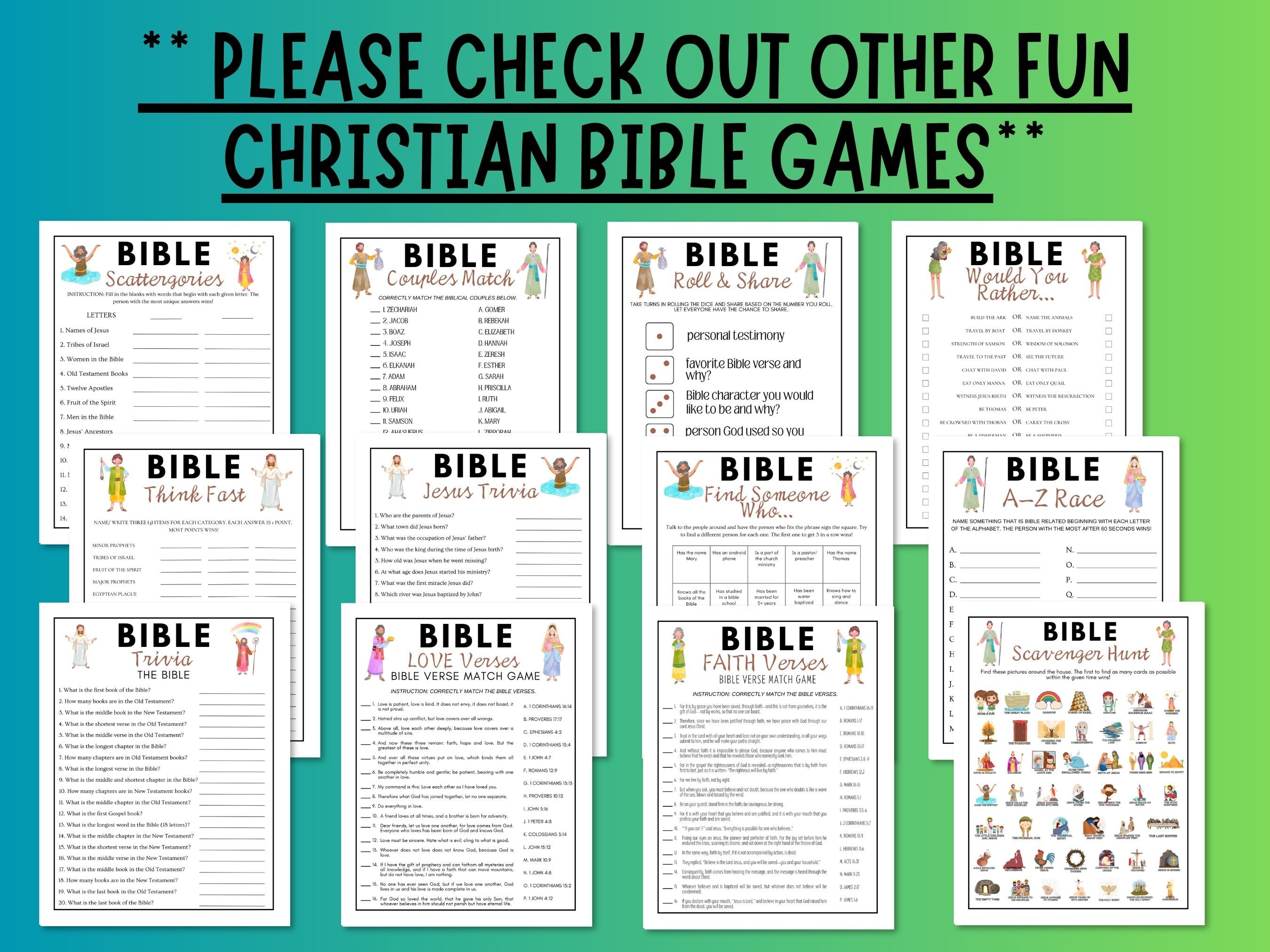 Complete the Bible Verse Game | Bible Trivia Game | Printable Bible ...