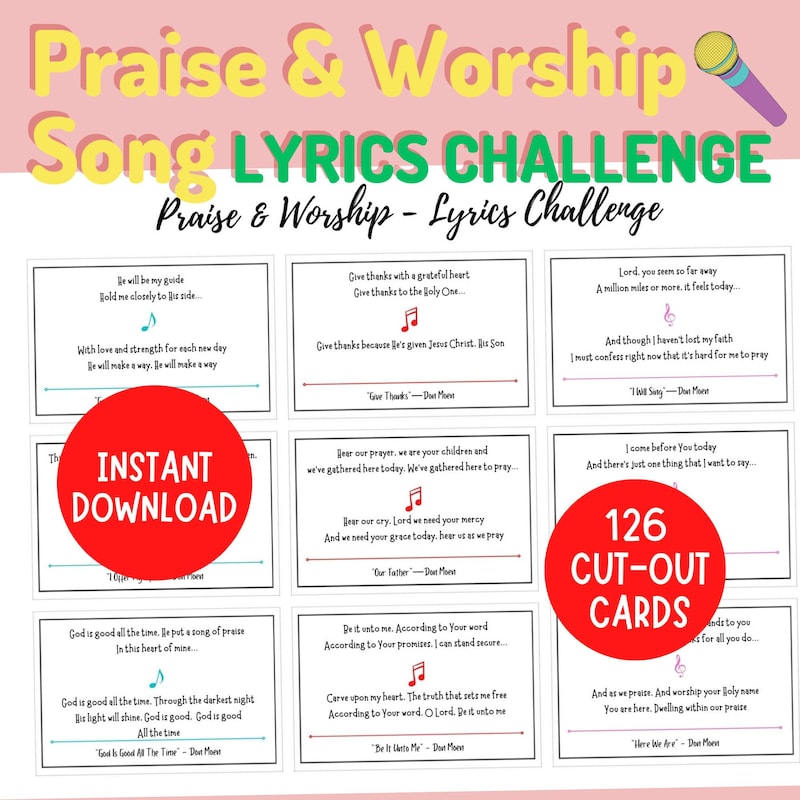 Worship Lyrics Digital - Etsy