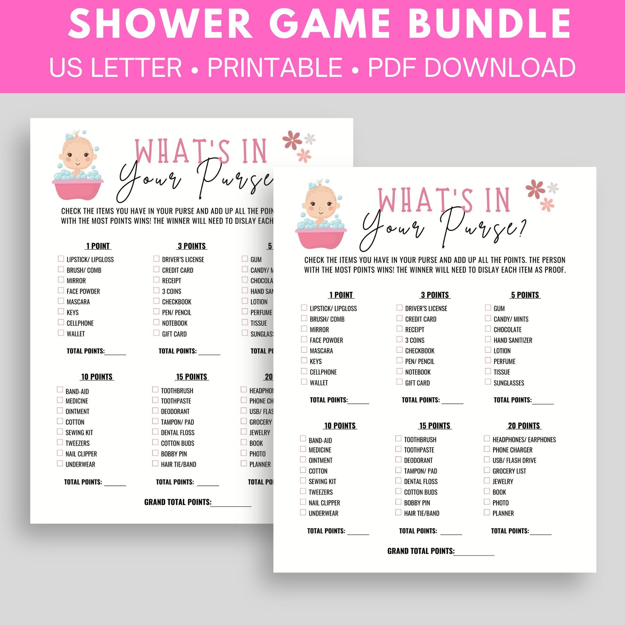 17 Baby Shower Games Bundle Baby Shower Games Printable Baby Shower ...