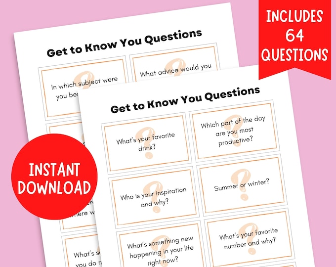 Get to Know You Questions| Fun Icebreaker Survey | Coworker About Me ...