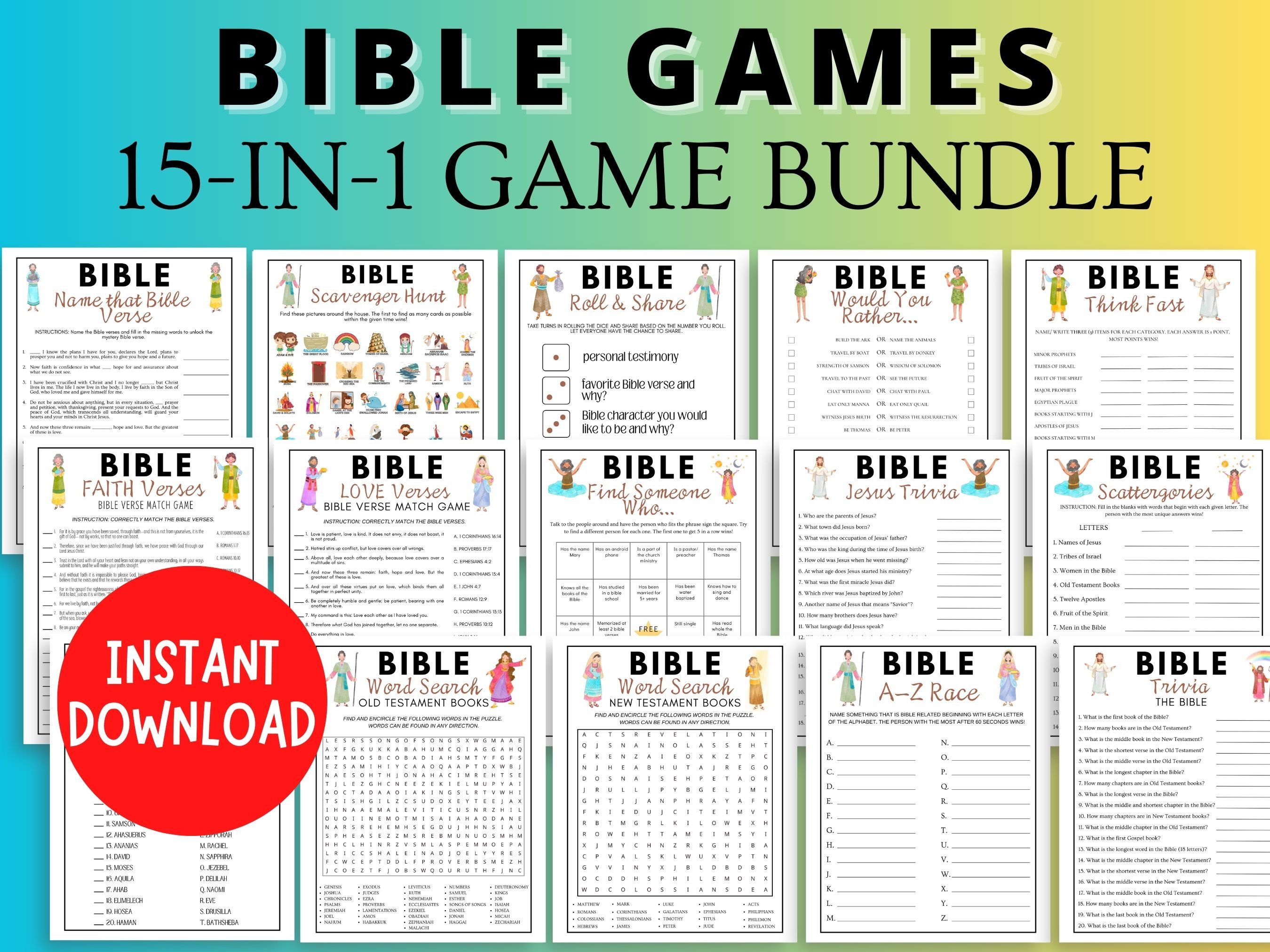 Guess Who Bible Game Bible Character Trivia Game Printable Bible Games ...