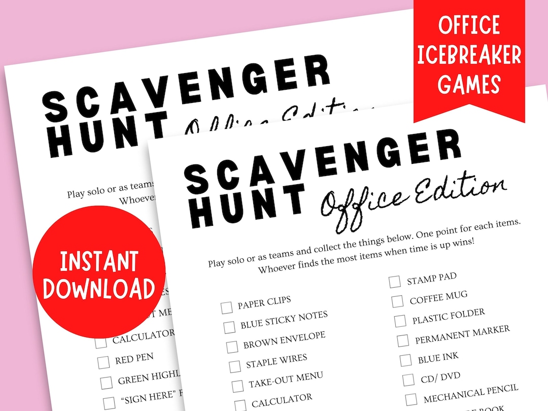 Scavenger Hunt: Office Edition Printable Game Office - Etsy
