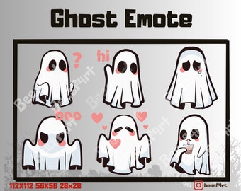 Simple Ghost Emotes SET A Twitch Discord Youtube Goth Wicca Aesthetic ...