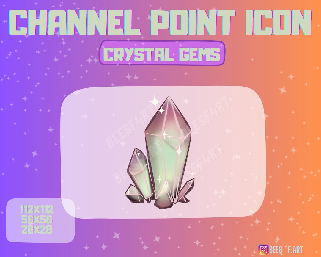 Crystal Gems Sparkle Channel Points Icon Twitch - Etsy