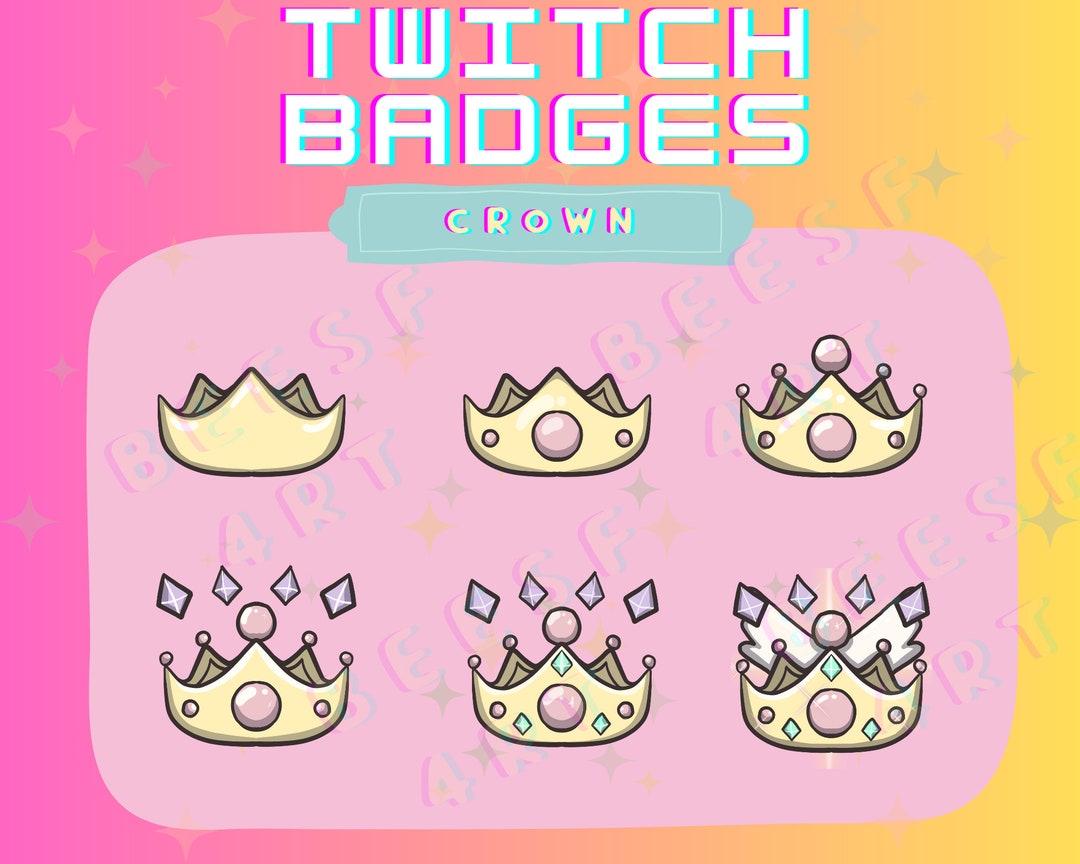 Twitch/ Discord Crown Subscribe/ Bit Badges - Etsy