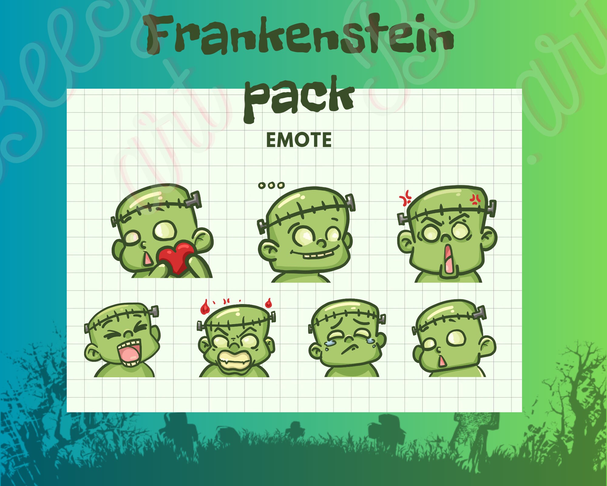 Zombie Frank Emote Pack Twitch/discord - Etsy