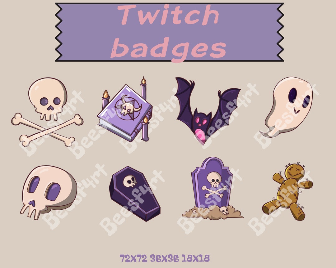 Creepy Horror Goth Twitch/ Discord Badges Pack - Etsy