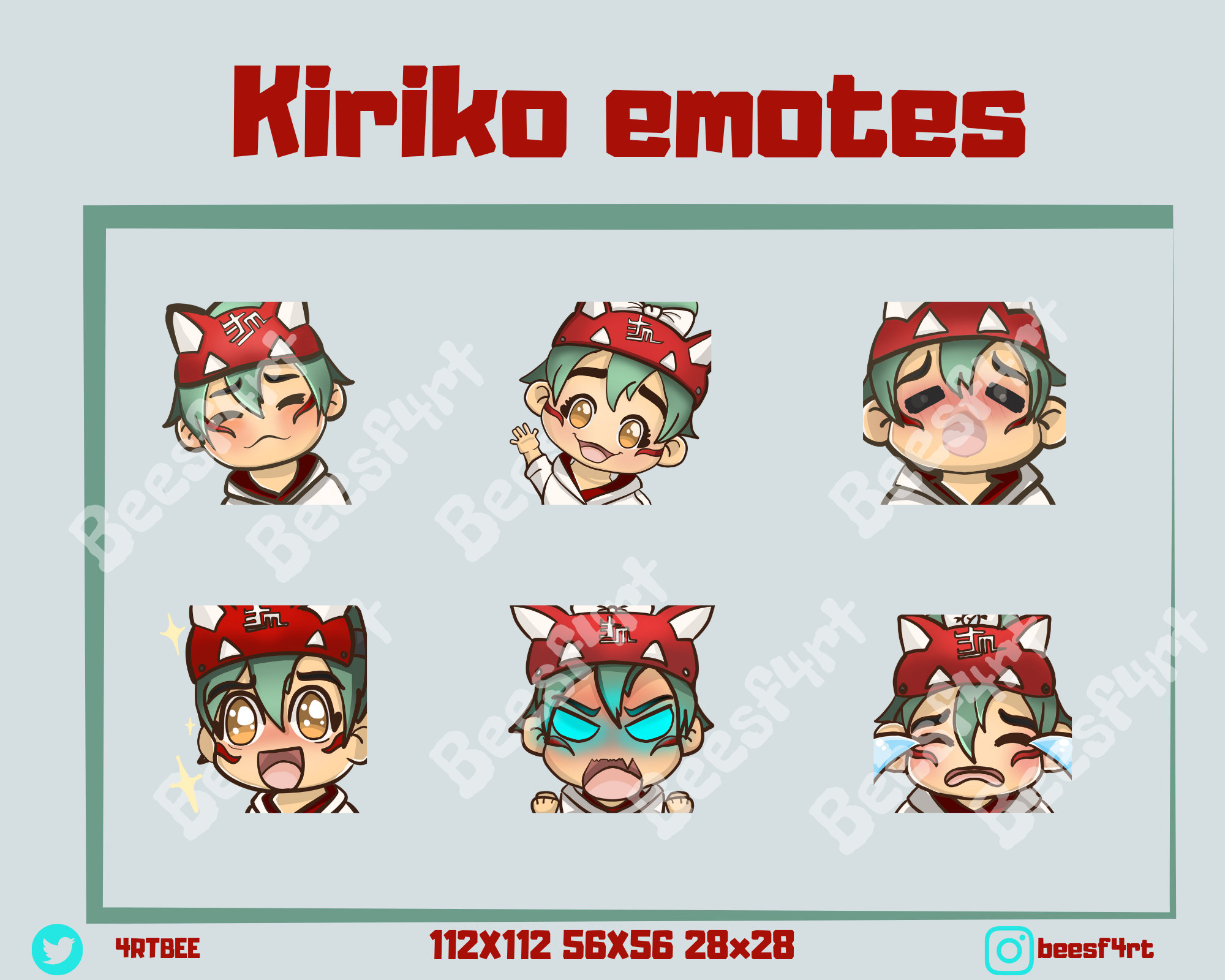 Twitch/discord Overwatch 2 Kiriko Cute Emote Set - Etsy