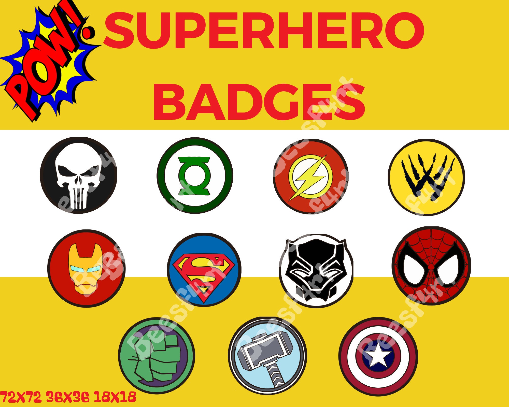 Superhero/comic Twitch, Discord Sub/bit Badges Pack - Etsy