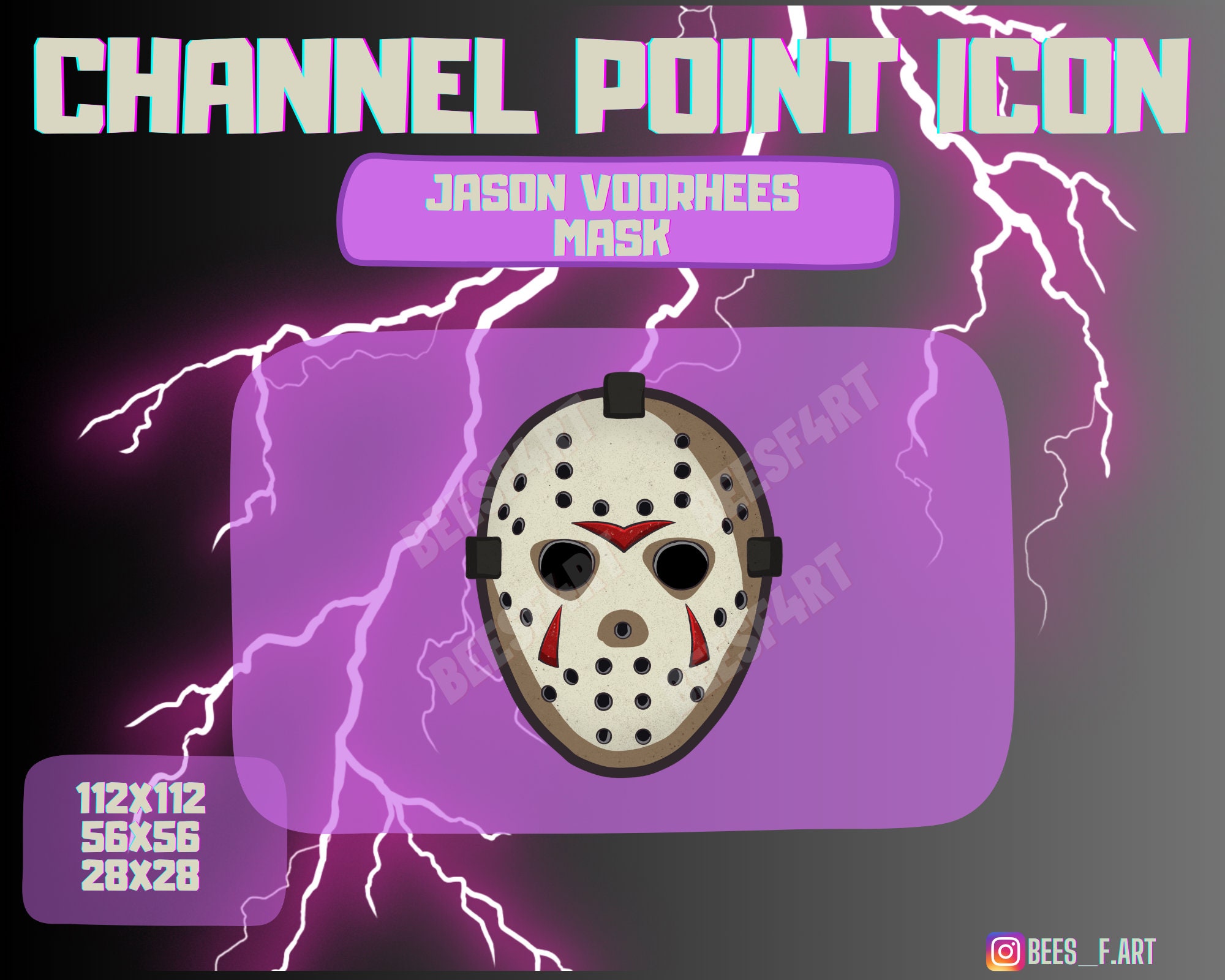 Serial Killer Mask | Jason | Channel Points Icon Twitch - Etsy