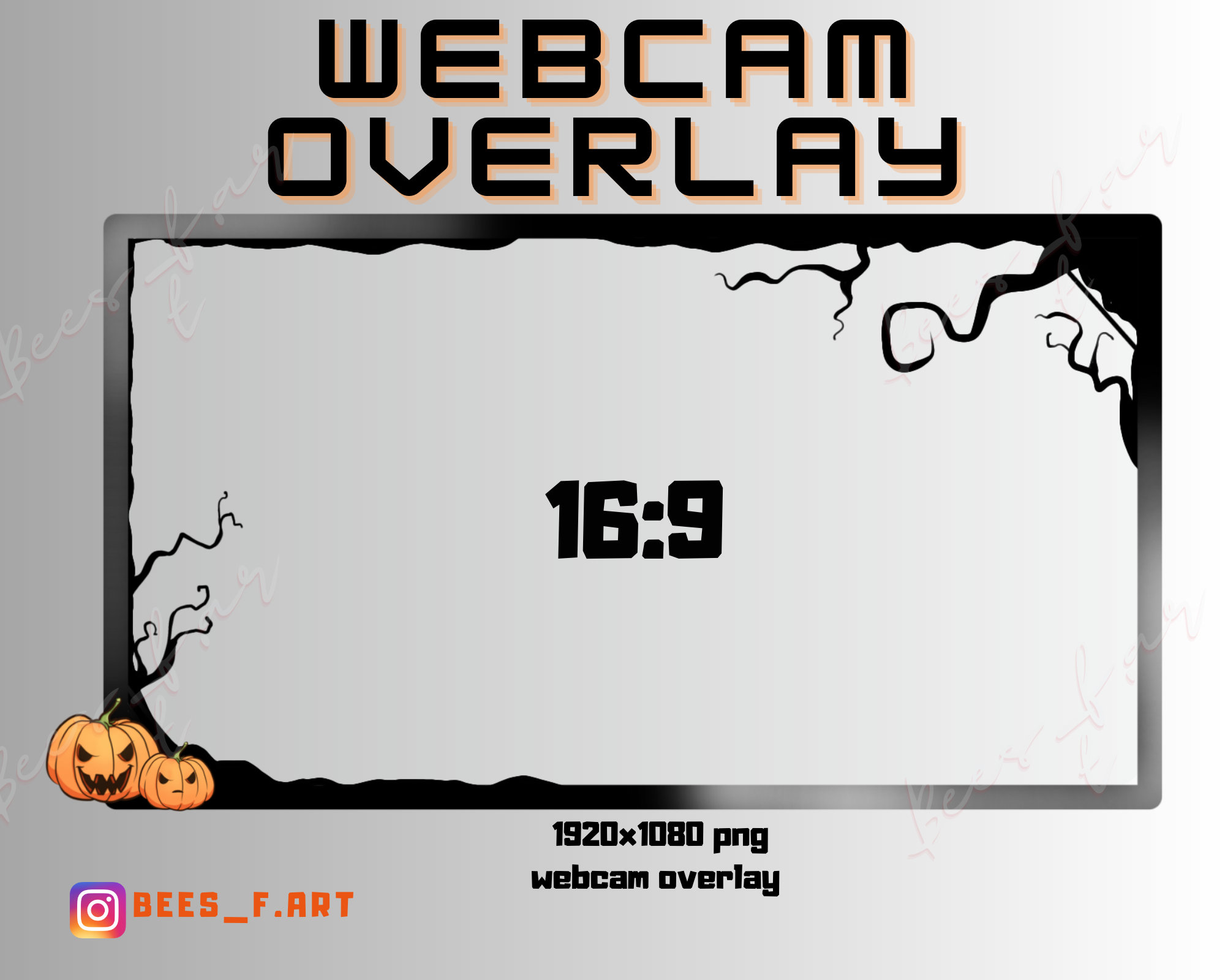 Halloween Webcam Overlay Full Screen Stream Border Frame Stream Assets Png For Twitch