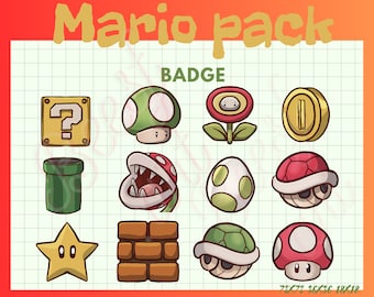 Cute Mario Kart Sub Badges / Bit Badges for Twitch Streamers, Youtubers ...