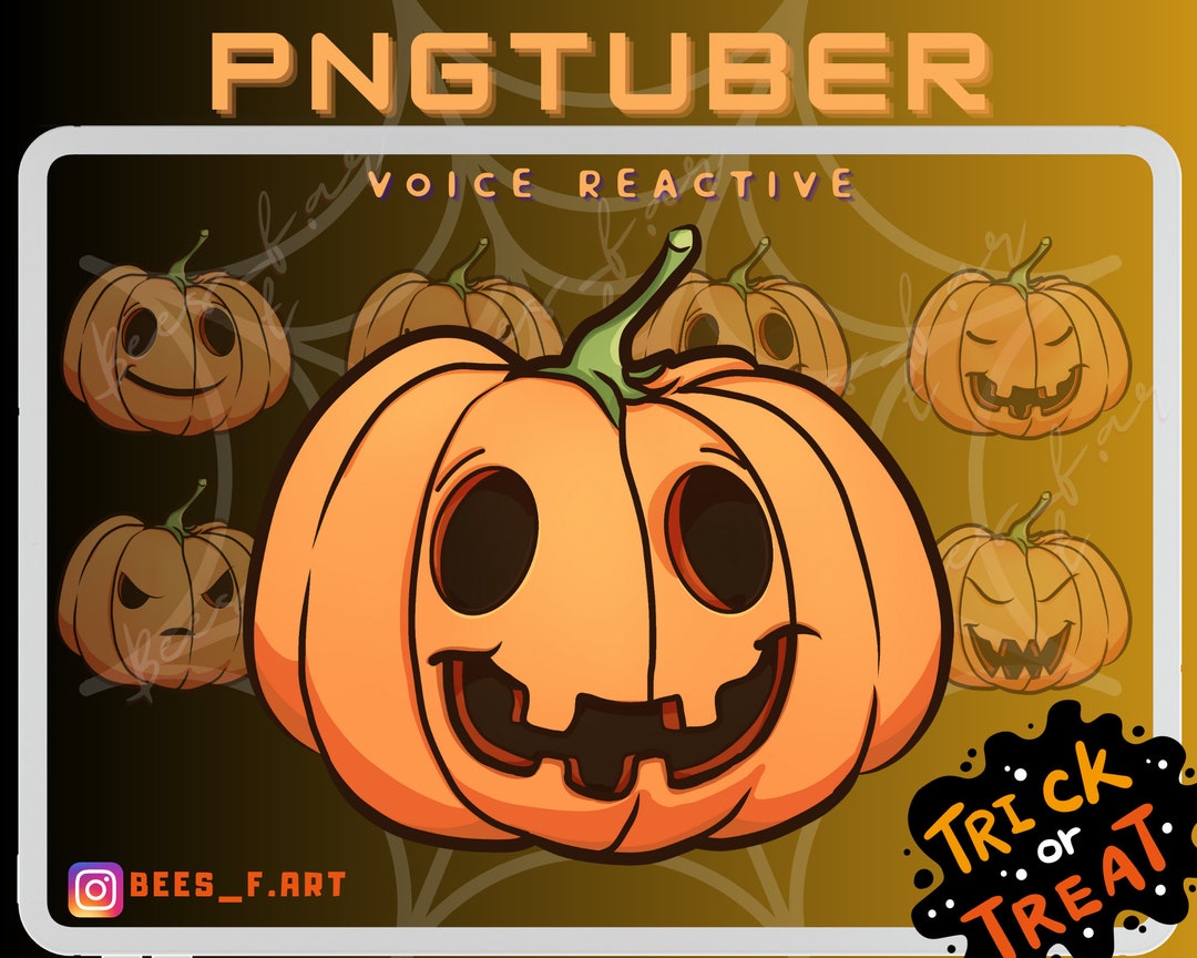 Pngtuber" Pet" Halloween Pumpkin| Voice Reactive | Twitch Streamer ...