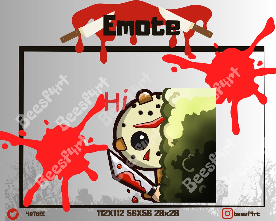 Horror Jason "hi " Emote - Etsy