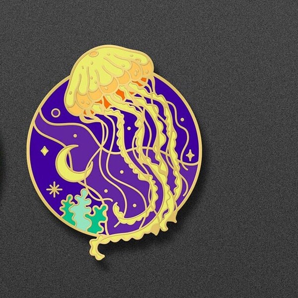 Jellyfish Pin - Etsy